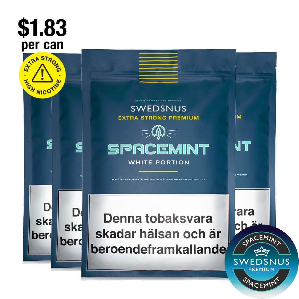 Premium 4 x Extra Strong Spacemint Portion snus |The absolute best snus ...
