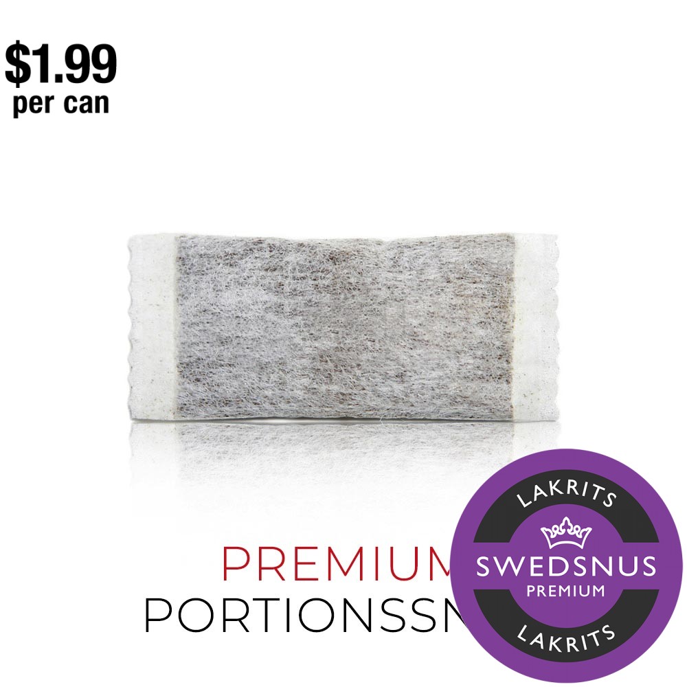 Premium Licorice Portion snus |The absolute best snus deal - SnusRoom.com